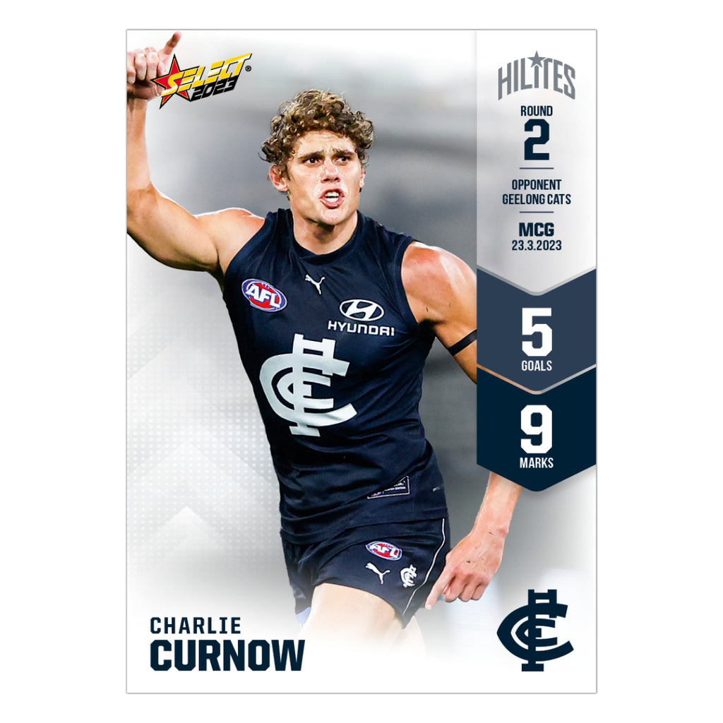 2023 AFL Round 2 Hilites - Charlie Curnow - Carlton – Select Cards